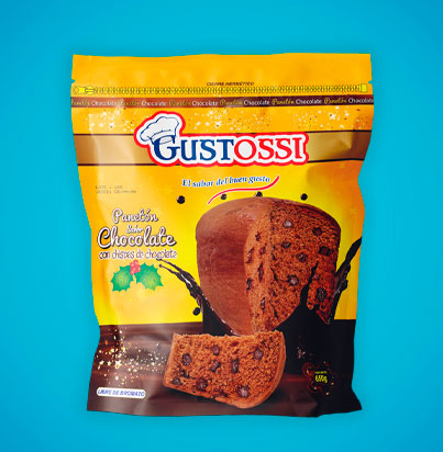 Panetón de Chocolate en Bolsa - Gustossi Bolivia - El Sabor del Buen Gusto
